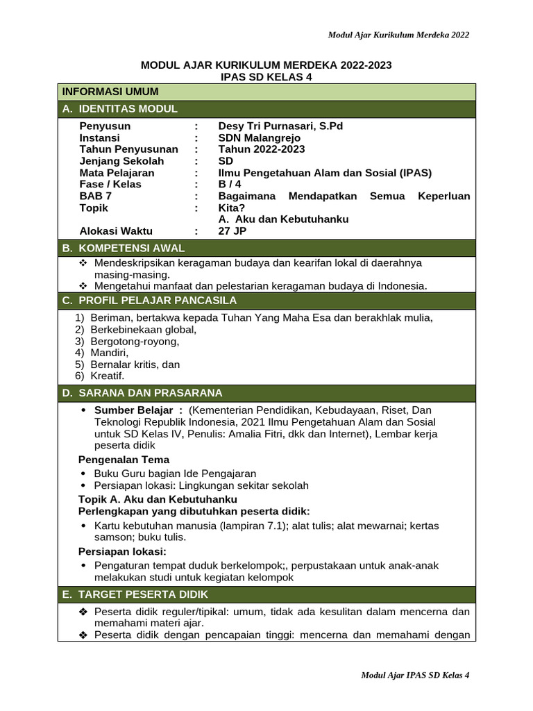 Ma Ipas K4 Bab 7 | PDF