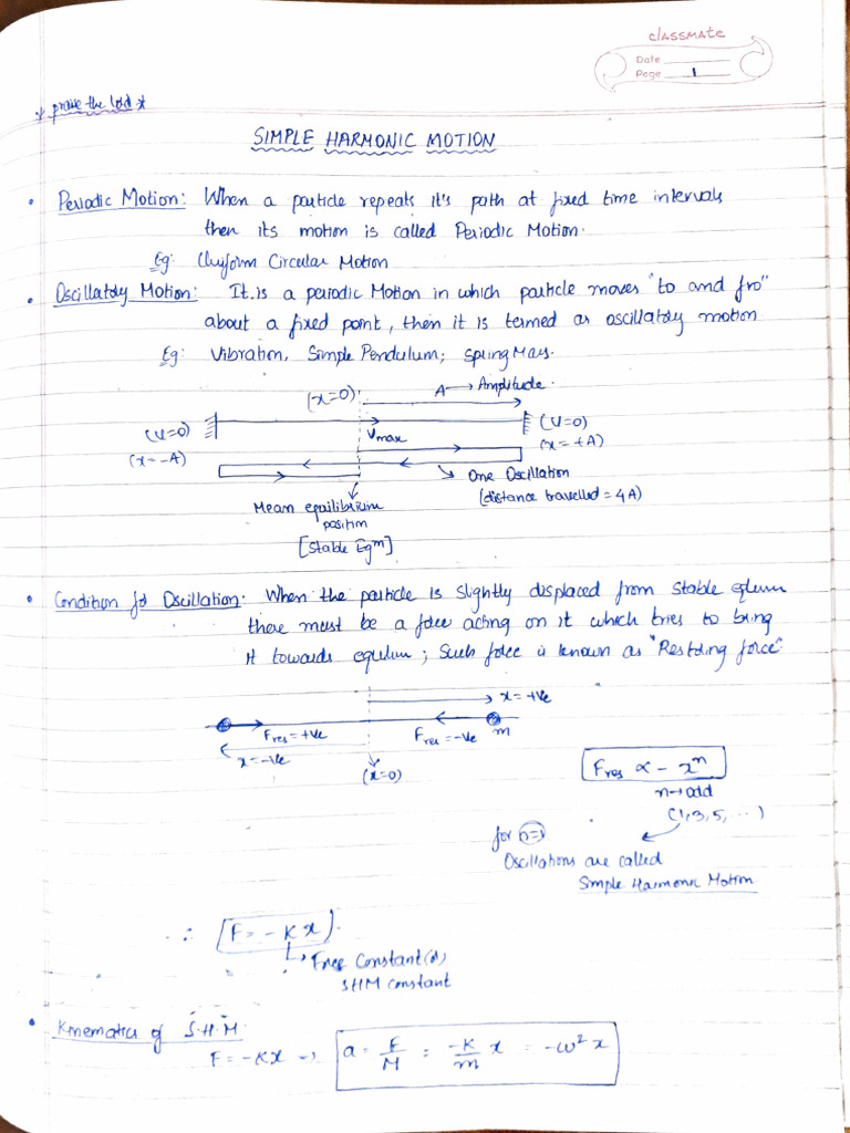 Simple Harmonic Motion | PDF