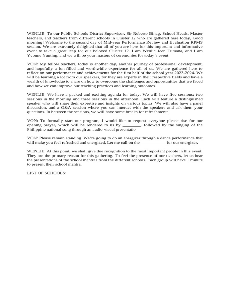 SCRIPT cluster | PDF