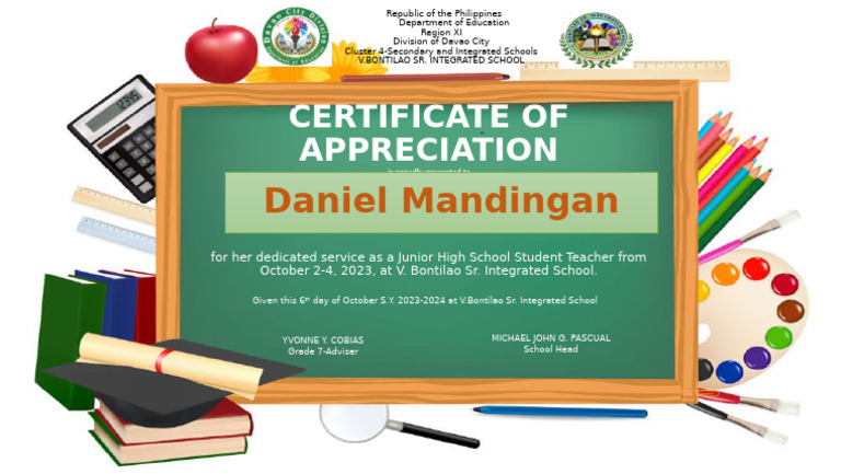 Teacher's Certificate | PDF