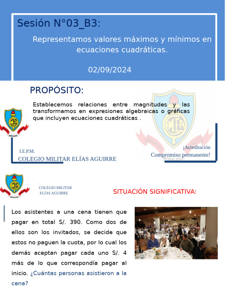 SESION 3 - B3 - Ecuaciones Cuadráticas | PDF