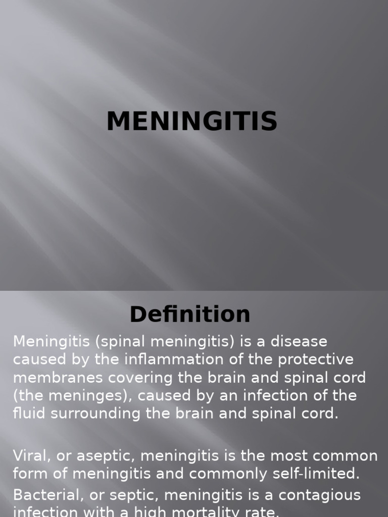 Meningitis | PDF