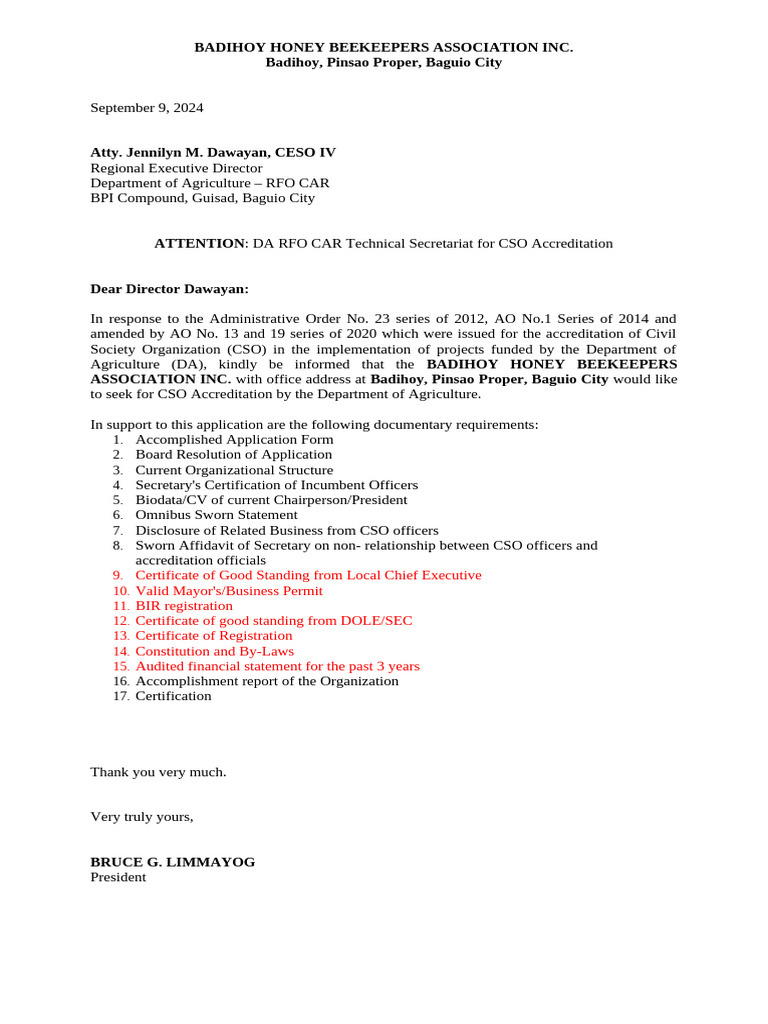 Documents For CSO Accreditation | PDF