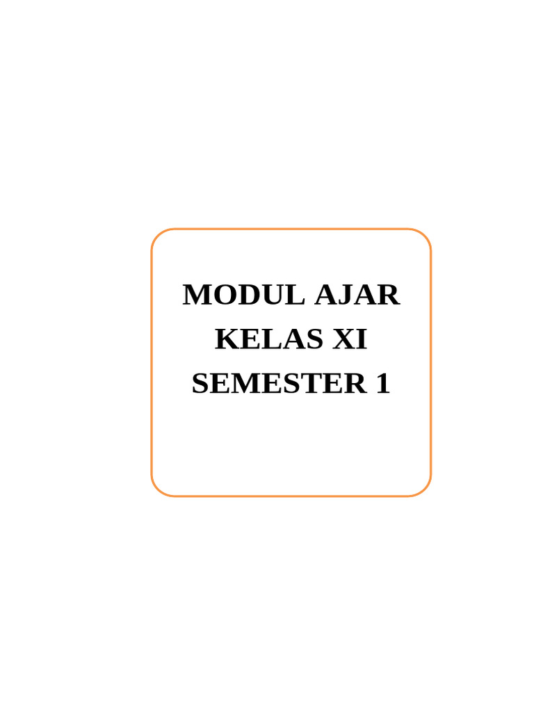 Modul Ajar PAI K-XI SEM 1 Dan SEM 2 Full | PDF