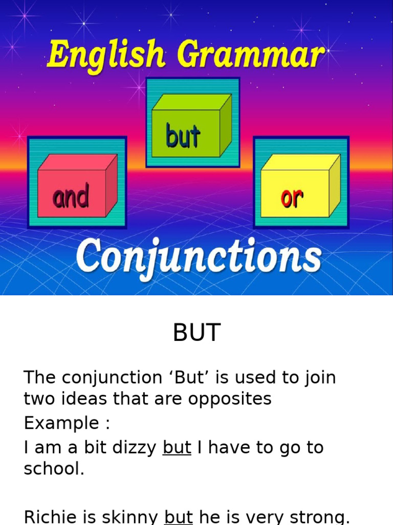 Conjunction and But or | PDF