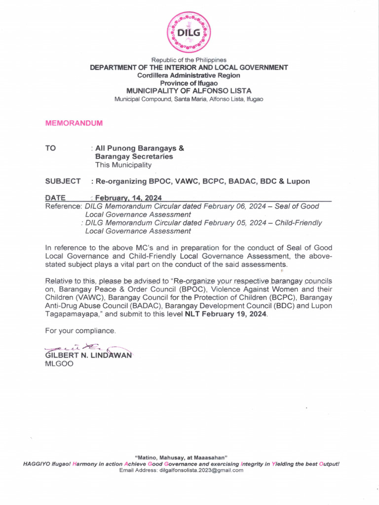 Memo To Re Organize | PDF