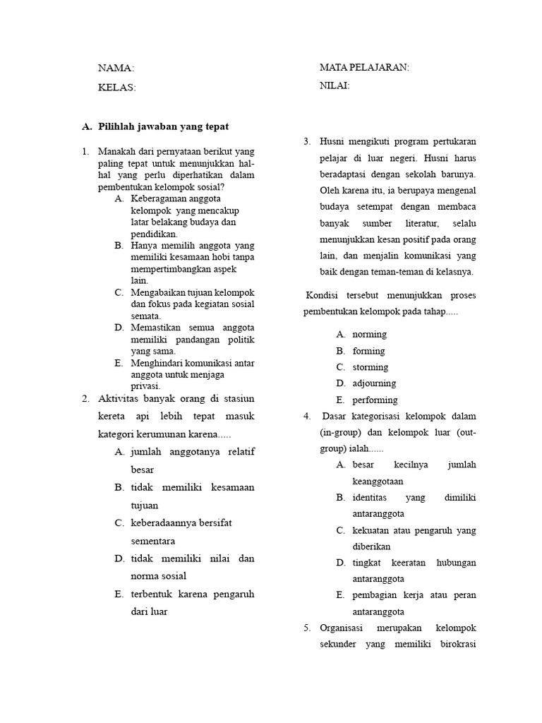 Soal Tes Berbasis Host | PDF