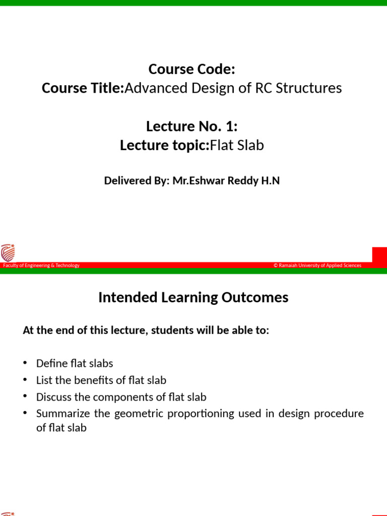 Lecture 1 Flat Slab | PDF