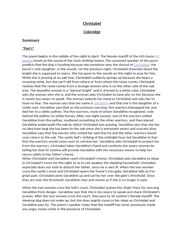 Coleridge Poems | PDF