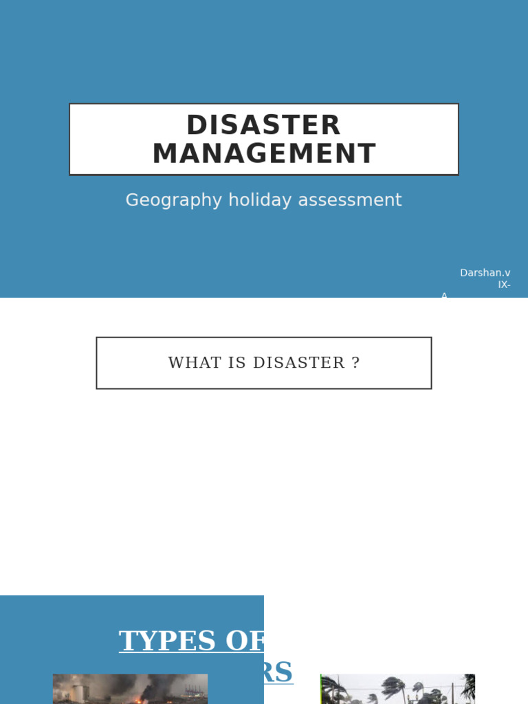Disaster Management | PDF