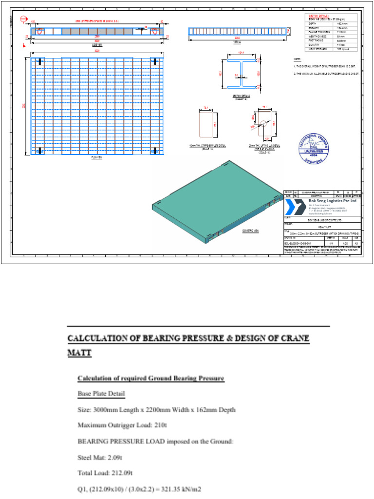 3.0mx2.2 M Crane Matt Calculation | PDF