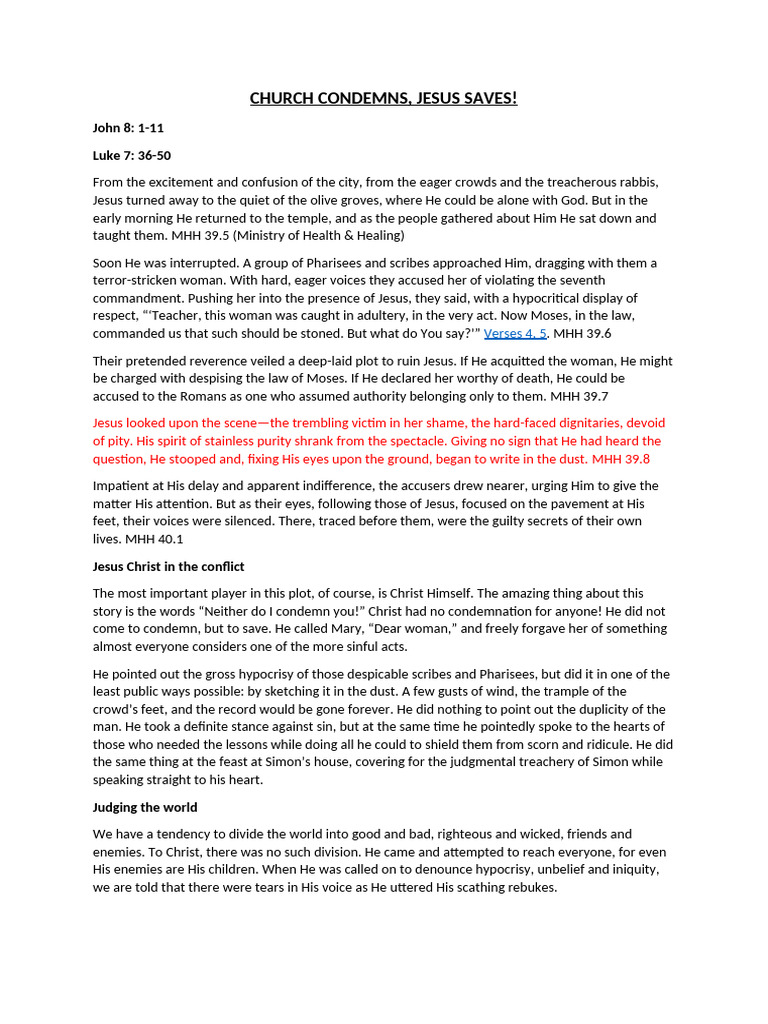 Jesus' Compassion and Forgiveness | PDF | Jesus | Penance