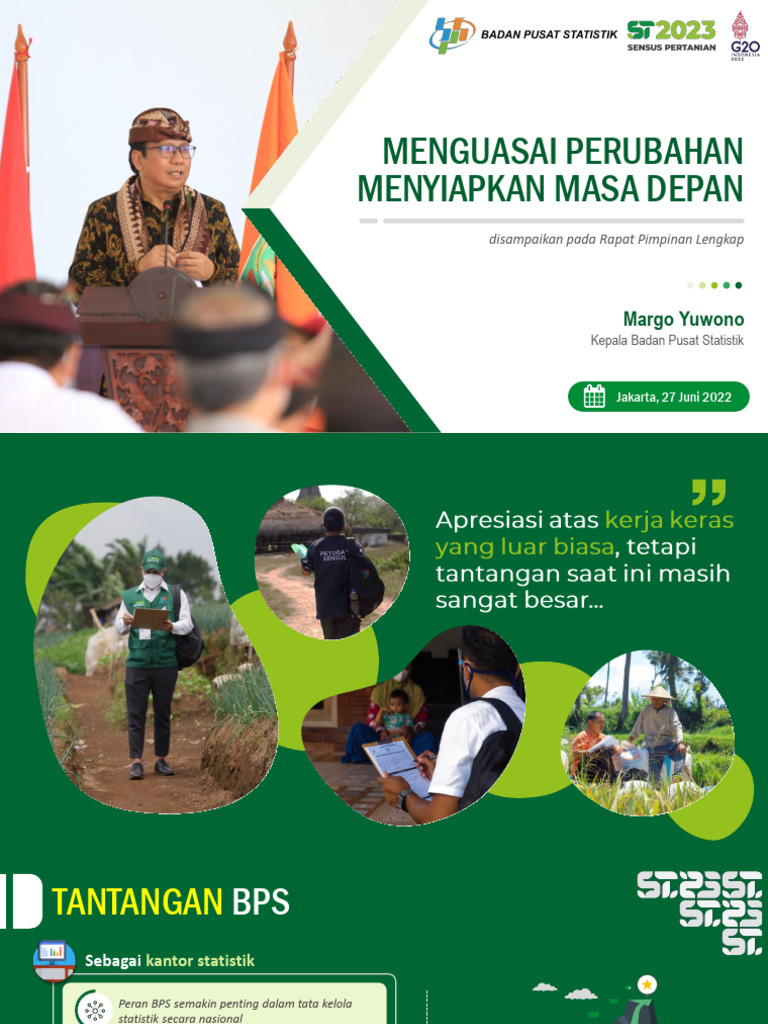 2022.06.27 (KBPS) Arahan Kepala BPS Dalam Rapimkap | PDF