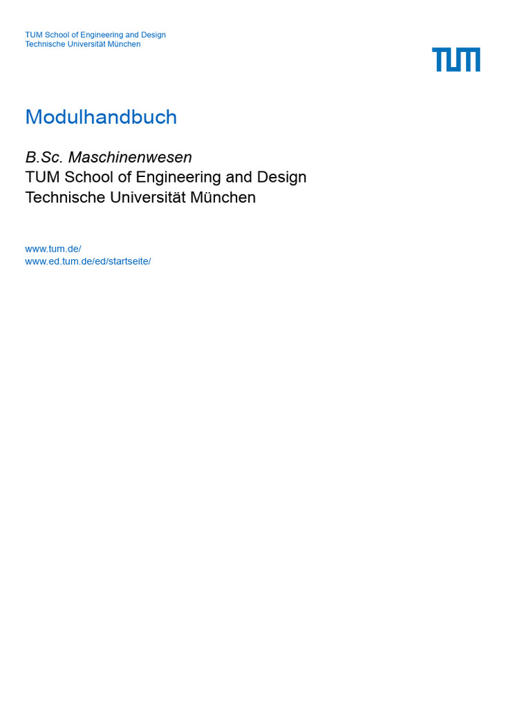 Modulhandbuch TUM School ED BSC MW 2017 WiSe2223 | PDF