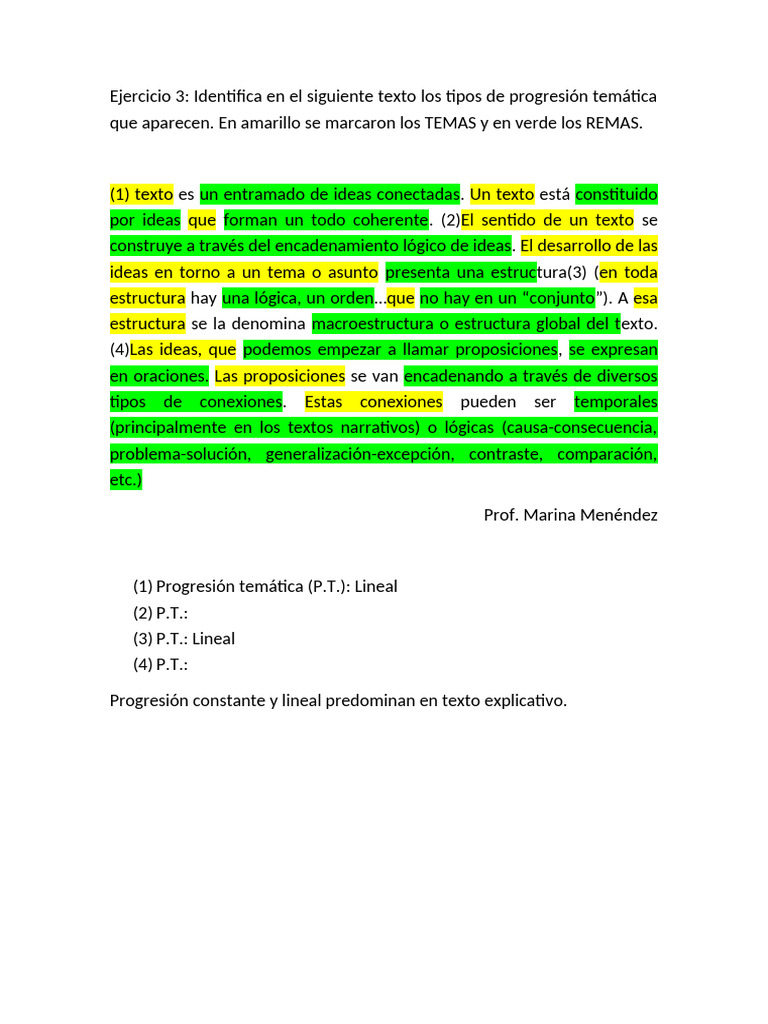 Ej.1 Tema y Rema | PDF