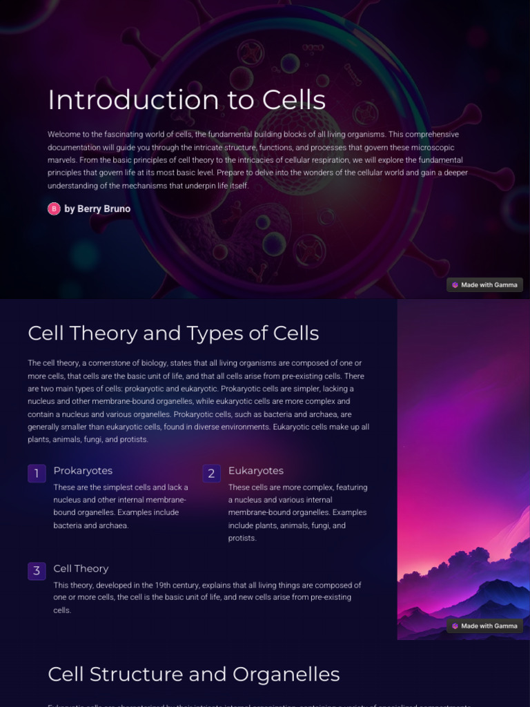 Introduction To Cells | PDF
