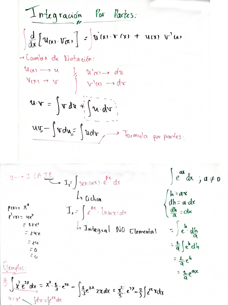 Integración Por Partes | PDF