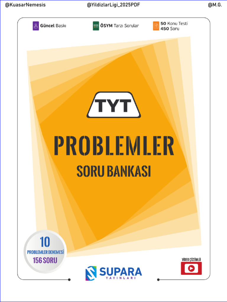2025 Supara Yayinlari Tyt Problem Soru Bankasi @kuasarpdfproject | PDF