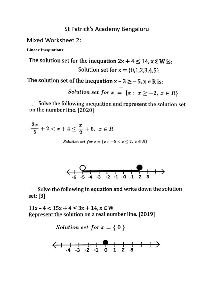 Mixed Worksheet 2 Pdf