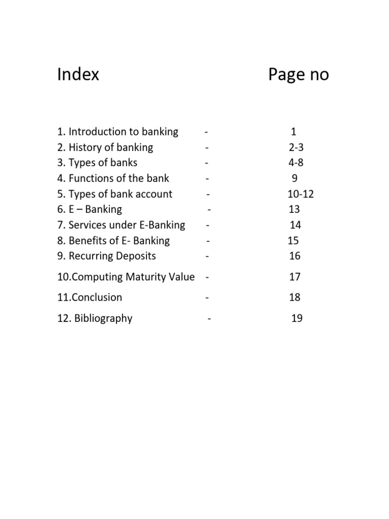Index (Maths Project) | PDF