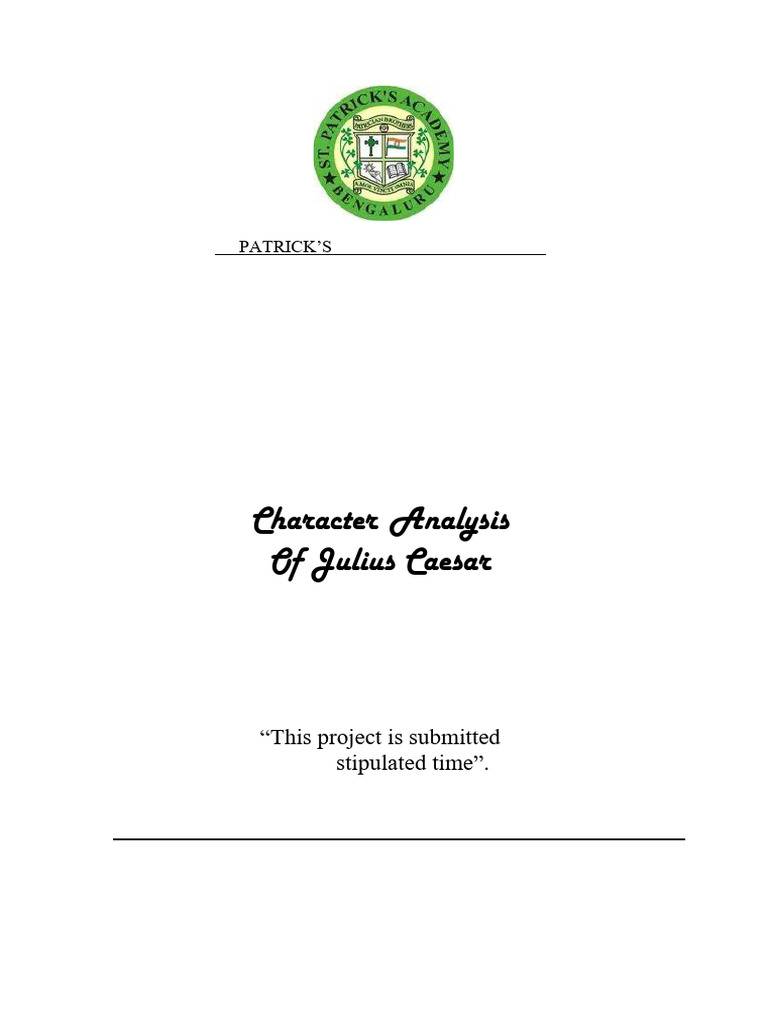 Character Analysis of Julius Caesar: Project On | PDF