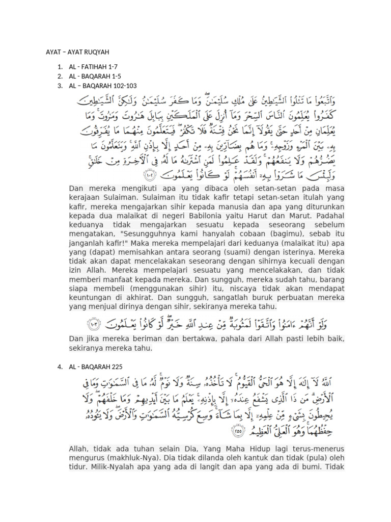 Ayat Ayat Ruqyah Pdf