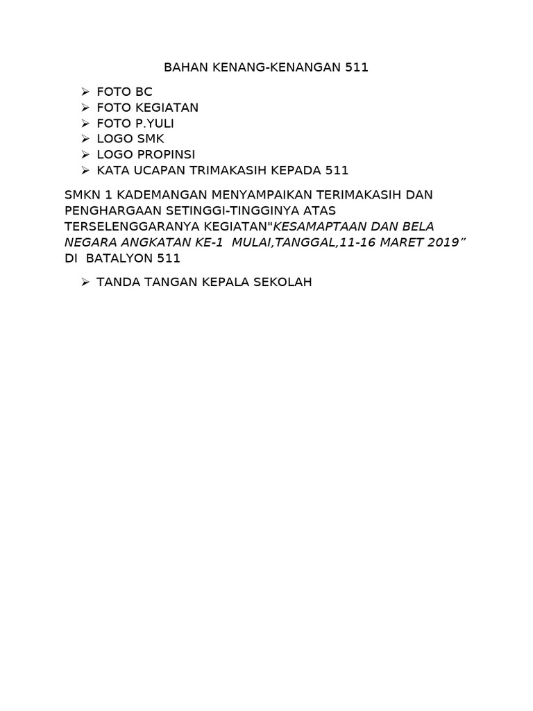 Bahan Kenang 511 | PDF