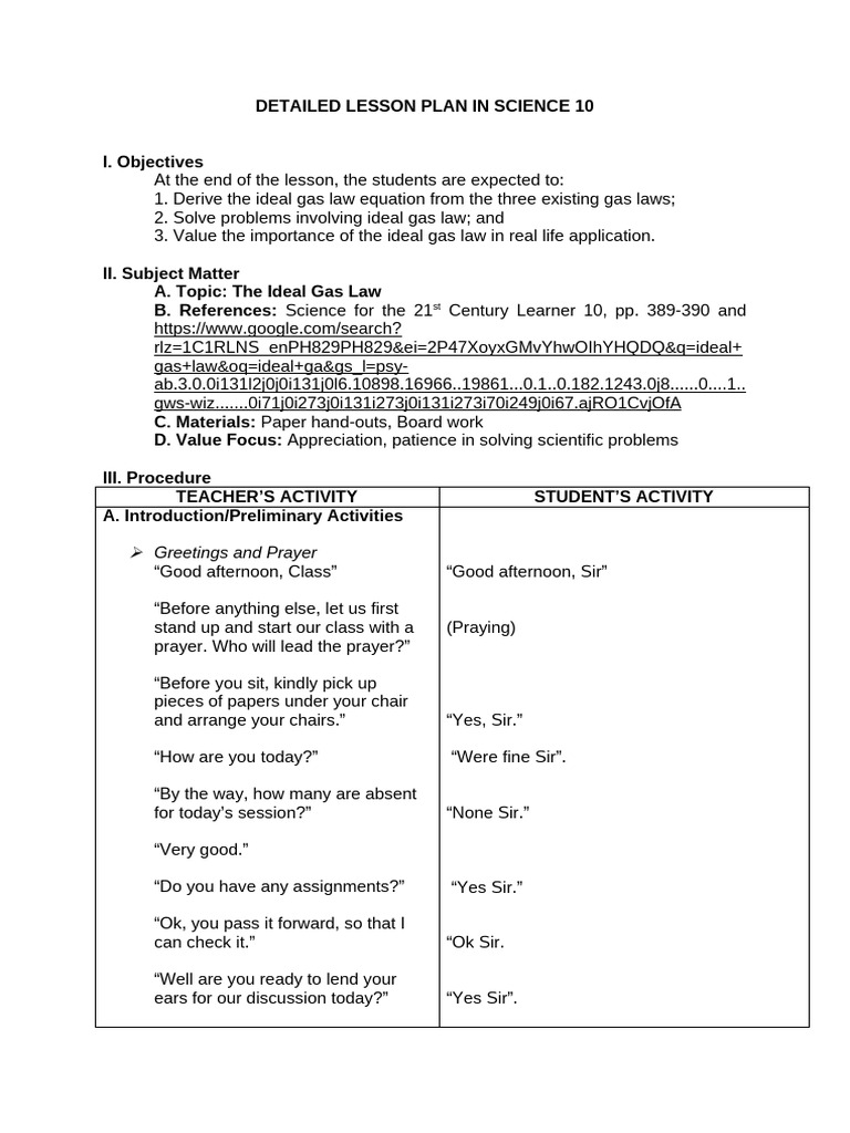 Detailed Lesson Plan in Science 10 | PDF