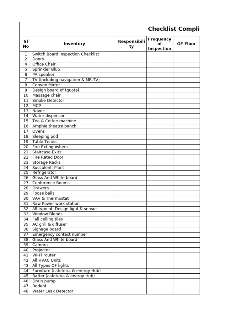 Checklist Compliance Calendar | PDF