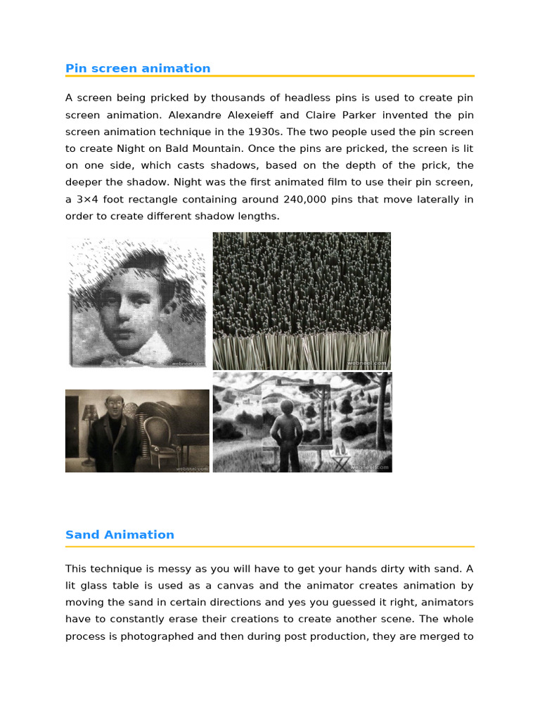 Animation Techqniues_animation class (1) | PDF