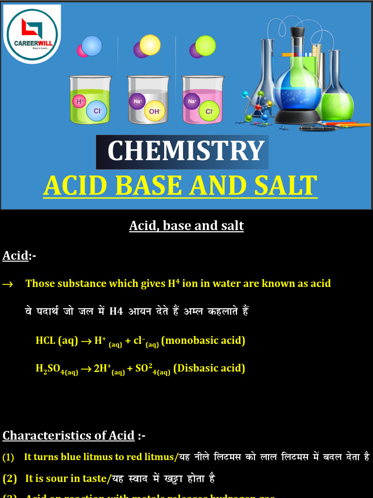 Acid Base and Salt. | PDF