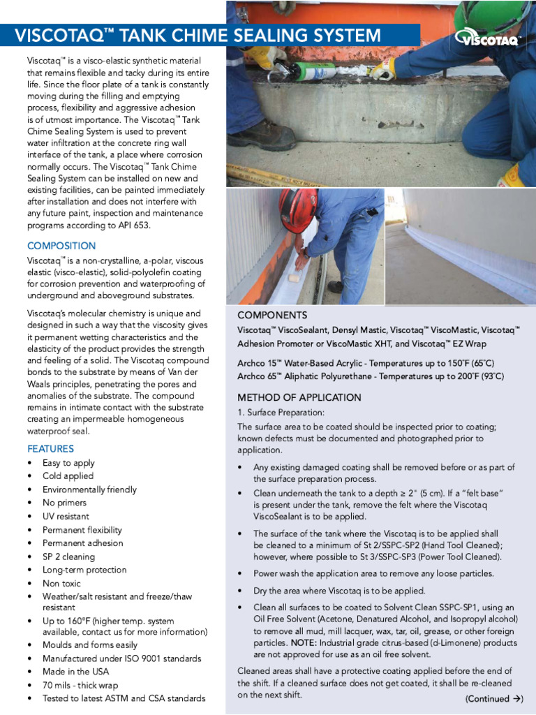 Denso Viscotaq Tank Chime Sealing System | PDF