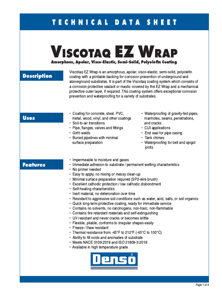 WCD Viscotaq EZ Wrap TDS | PDF
