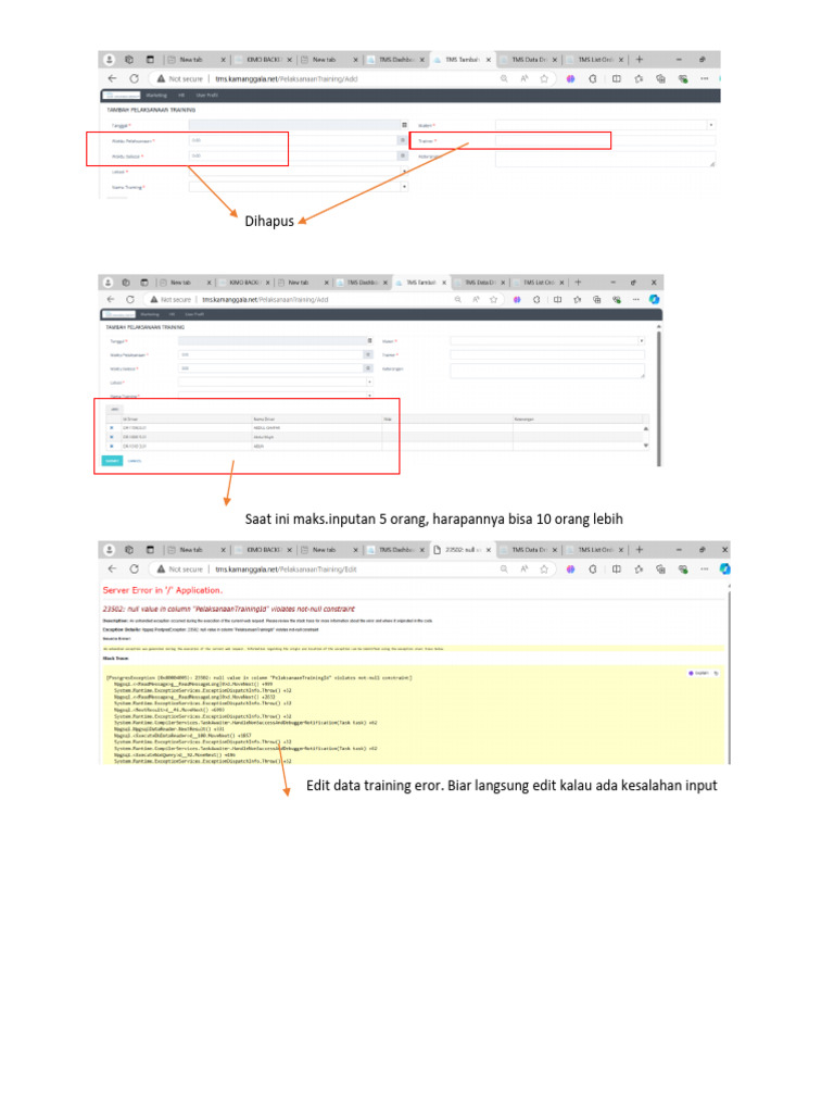 TMS dan Kimo untuk training | PDF