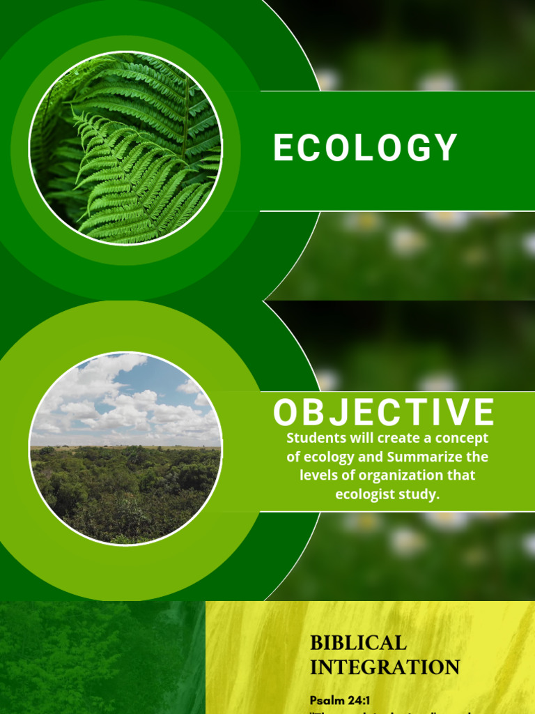 Ecology Ecosystem Presentation Pdf