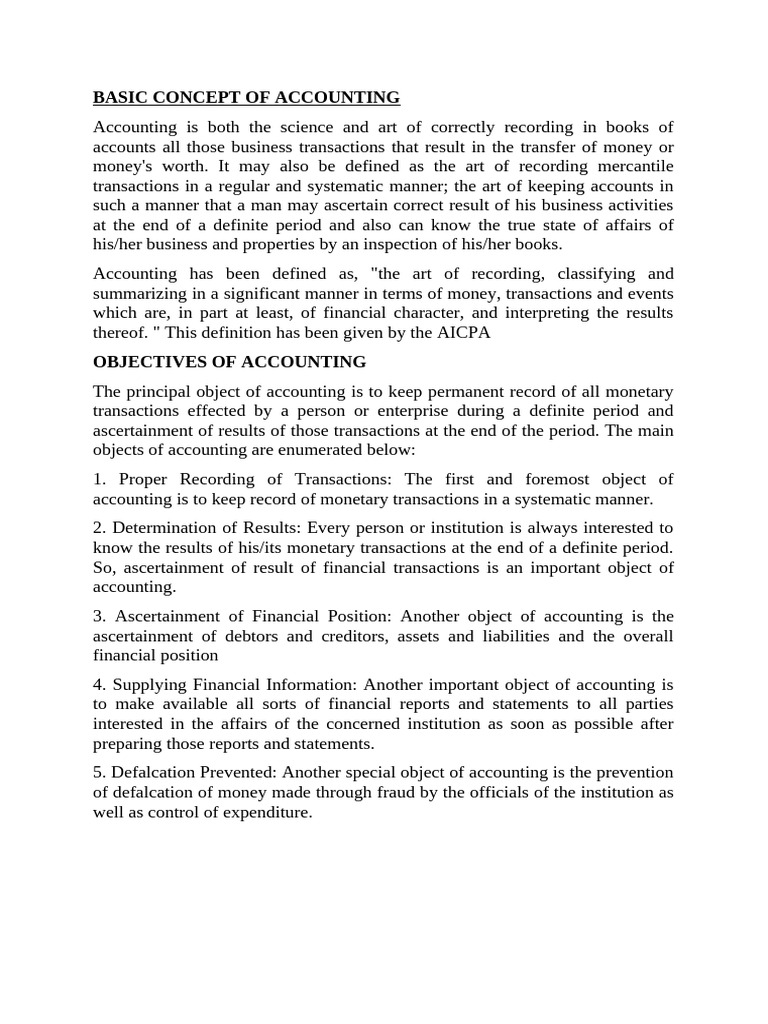 Basic Concept of Accounting_1 | PDF