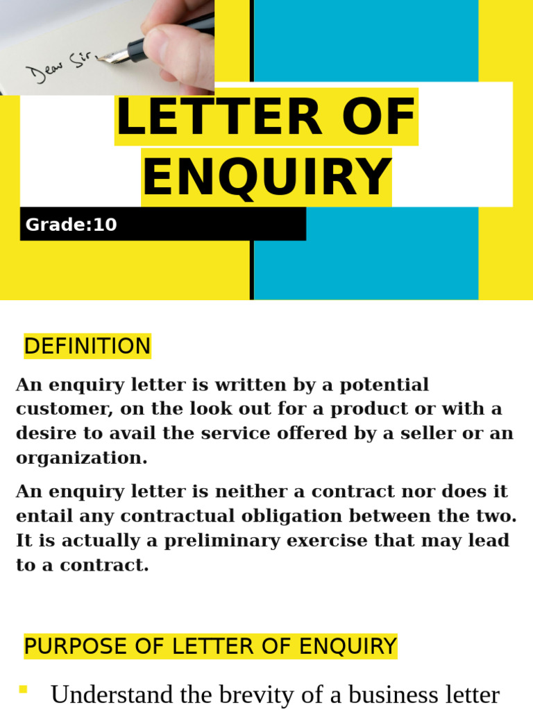 Letter of Enquiry | PDF
