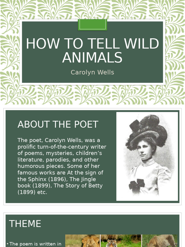 How To Tell Wild Animals | PDF