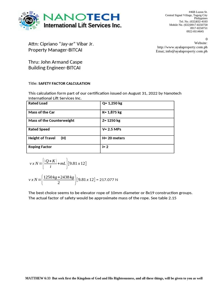 SAFETY FACTOR CALCULATION | PDF SAFETY FACTOR CALCULATION | PDF