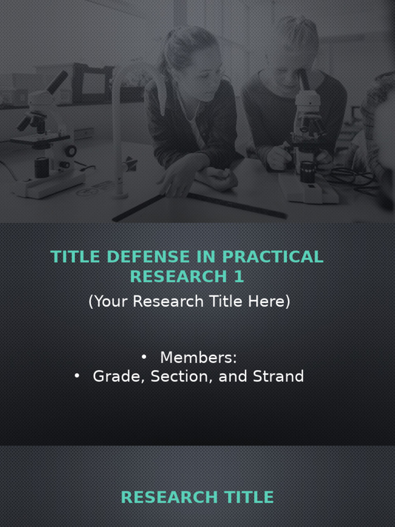 Title Defense Guidelines for Research | PDF