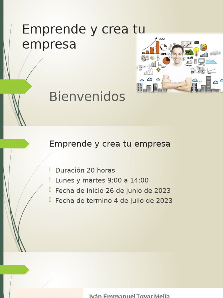 Emprende y Crea Tu Empresa Presentación | PDF