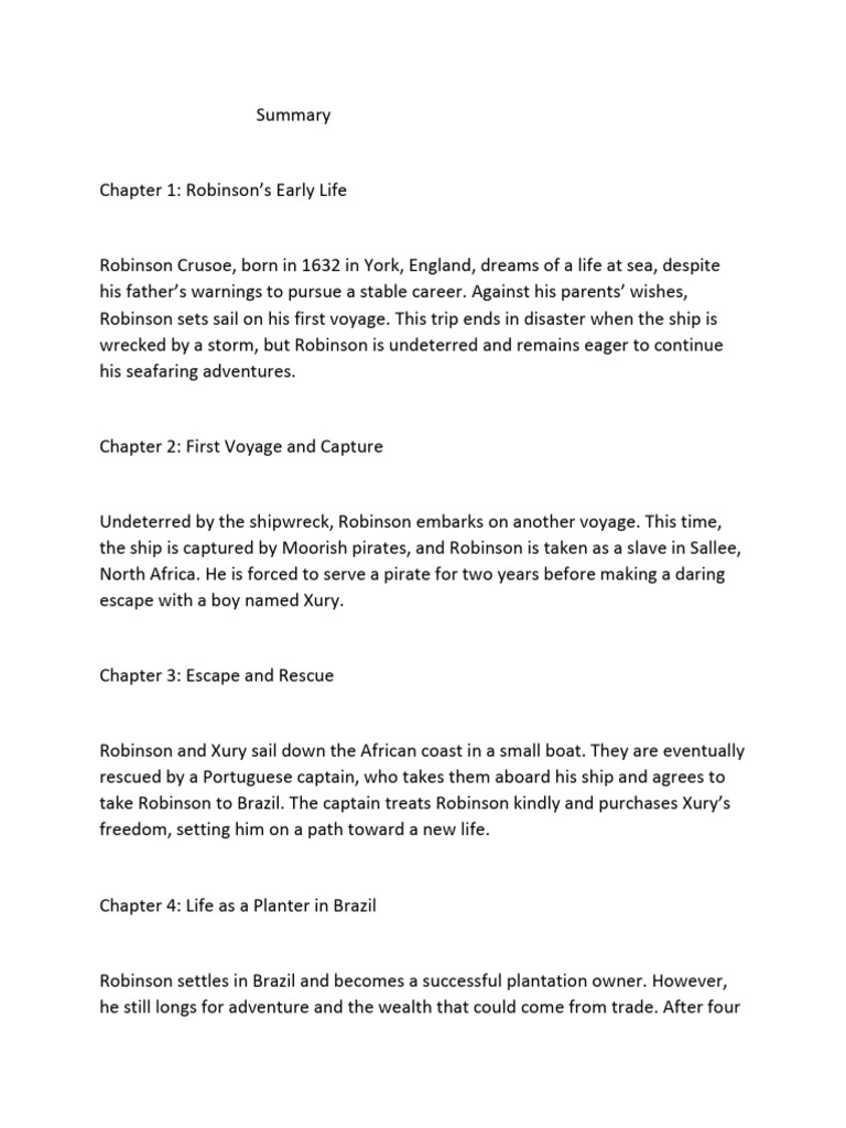 Robinson Crusoe QP | PDF