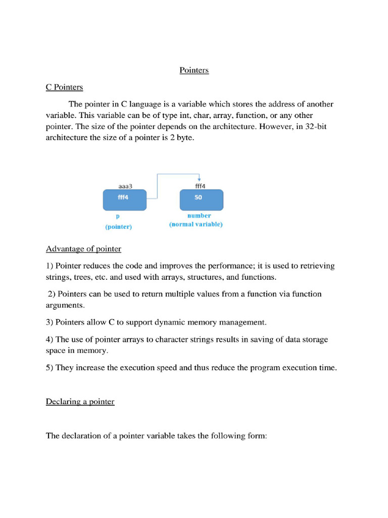 pointers & 4th module notes | PDF pointers & 4th module notes | PDF