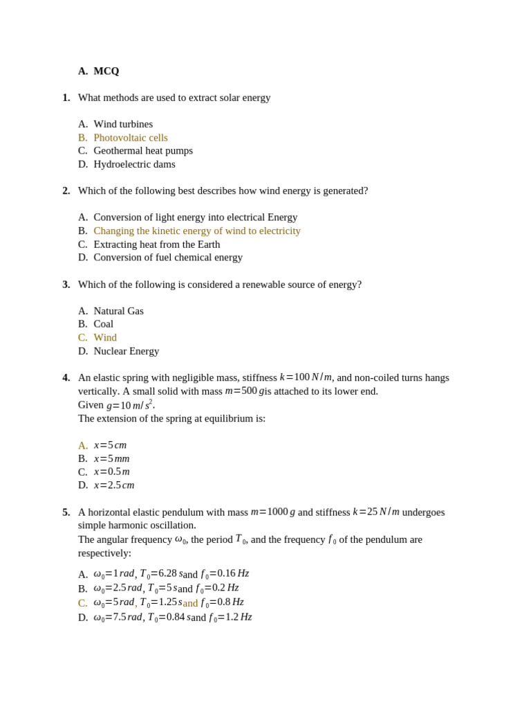 Items MCQ and OEQ - Elie Farah | PDF