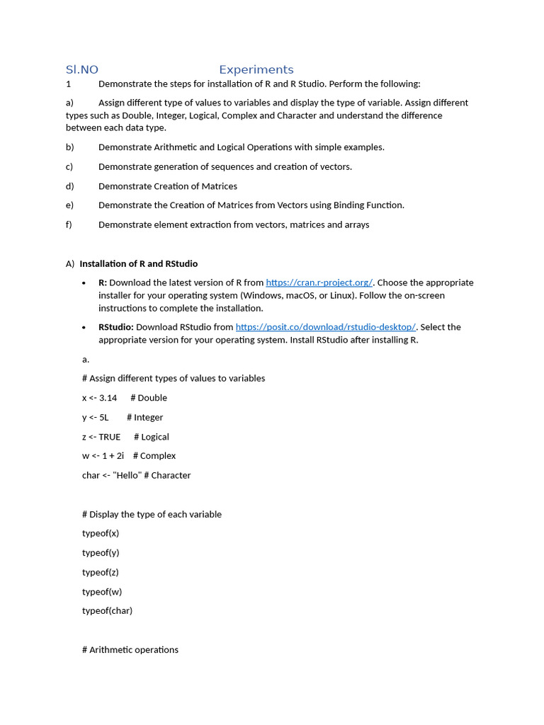 R MANUAL | PDF
