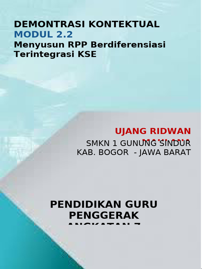 D. RPP Berintegrasi KSE | PDF