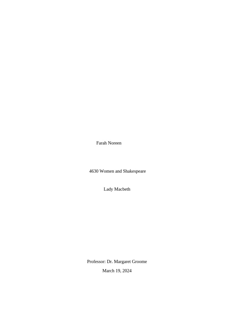 Lady Macbeth | PDF