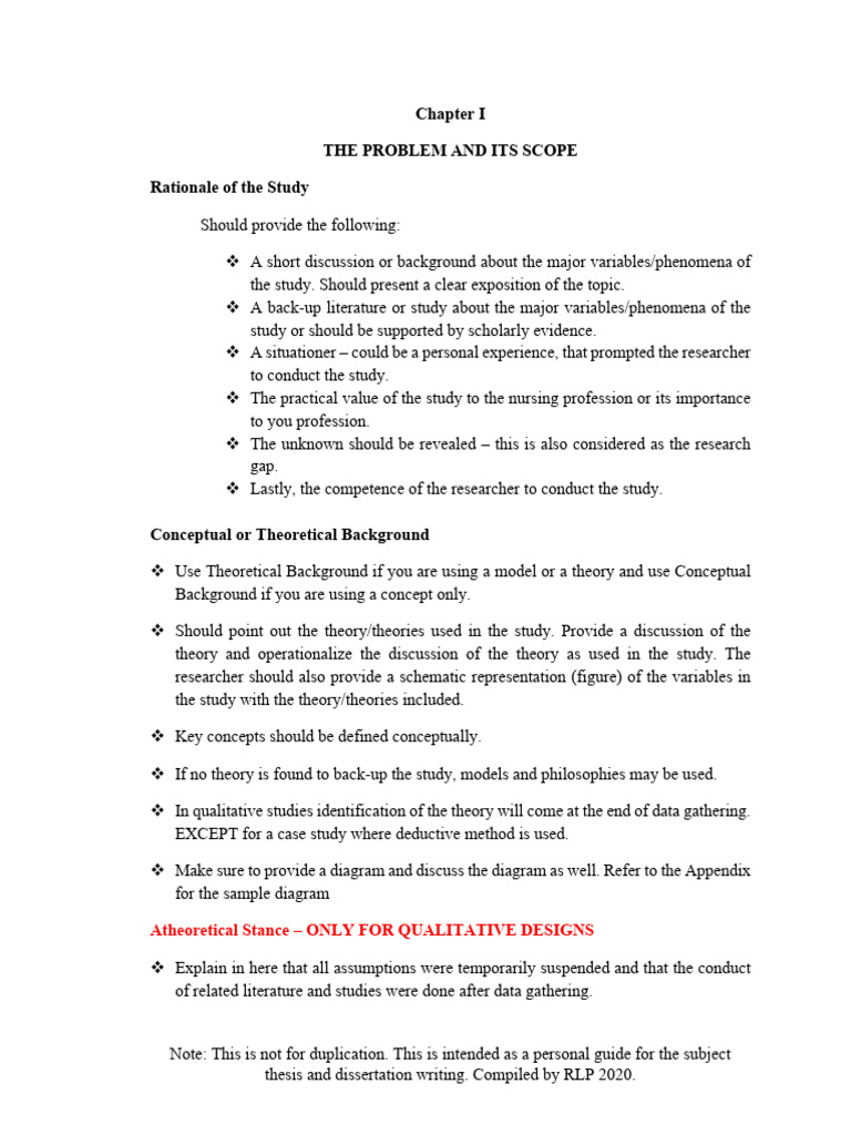 Guide To Making Chapter 1 SWU PHINMA | PDF