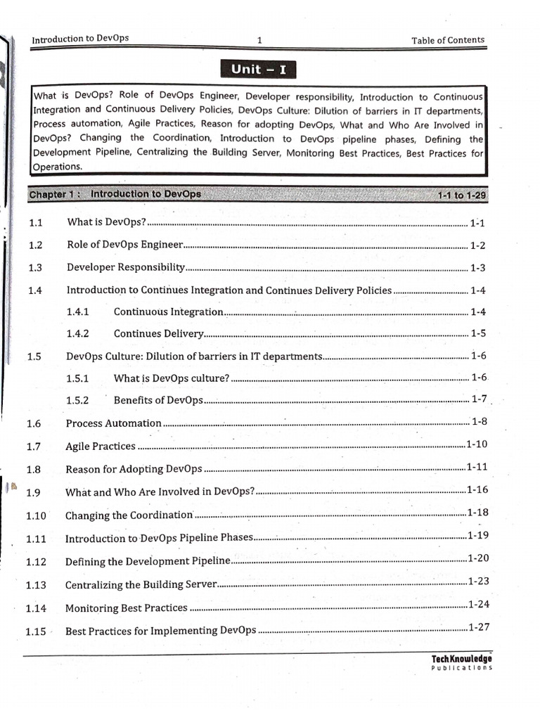 Introduction to DevOps Unit-1,2 | PDF