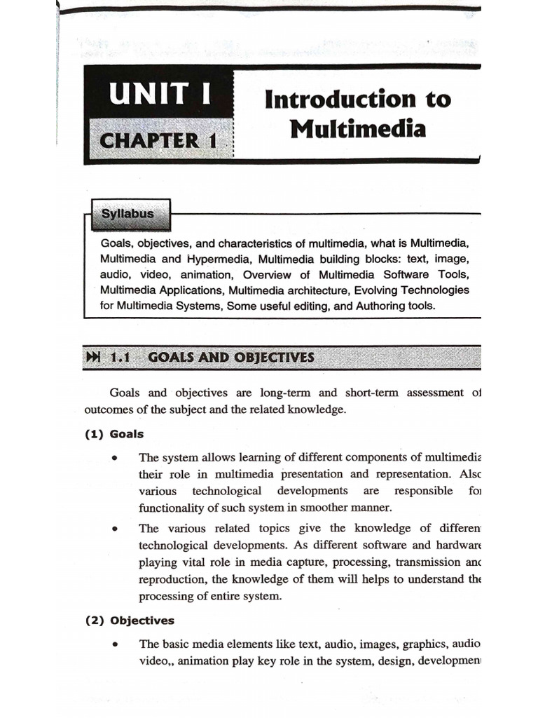 Multimedia Techneo unit 1,2 | PDF